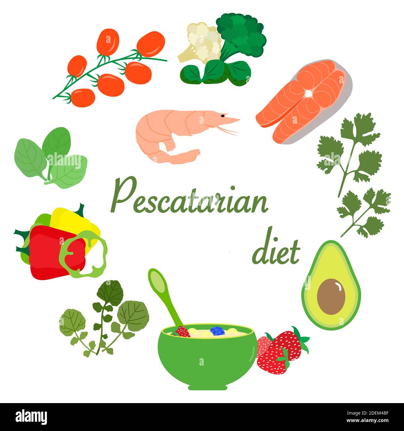 Pescatarian meal Stock Vector Images - Alamy