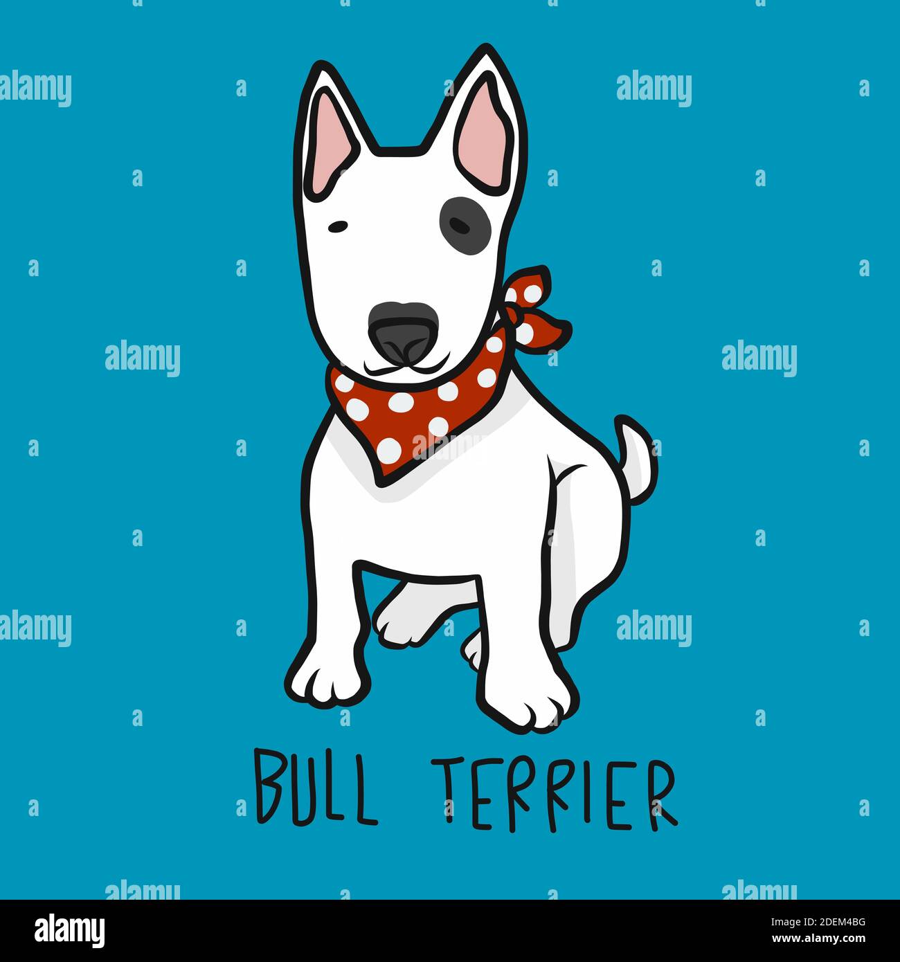 Bull Terrier Dog Cartoon Illustration High Resolution Stock Photography ...