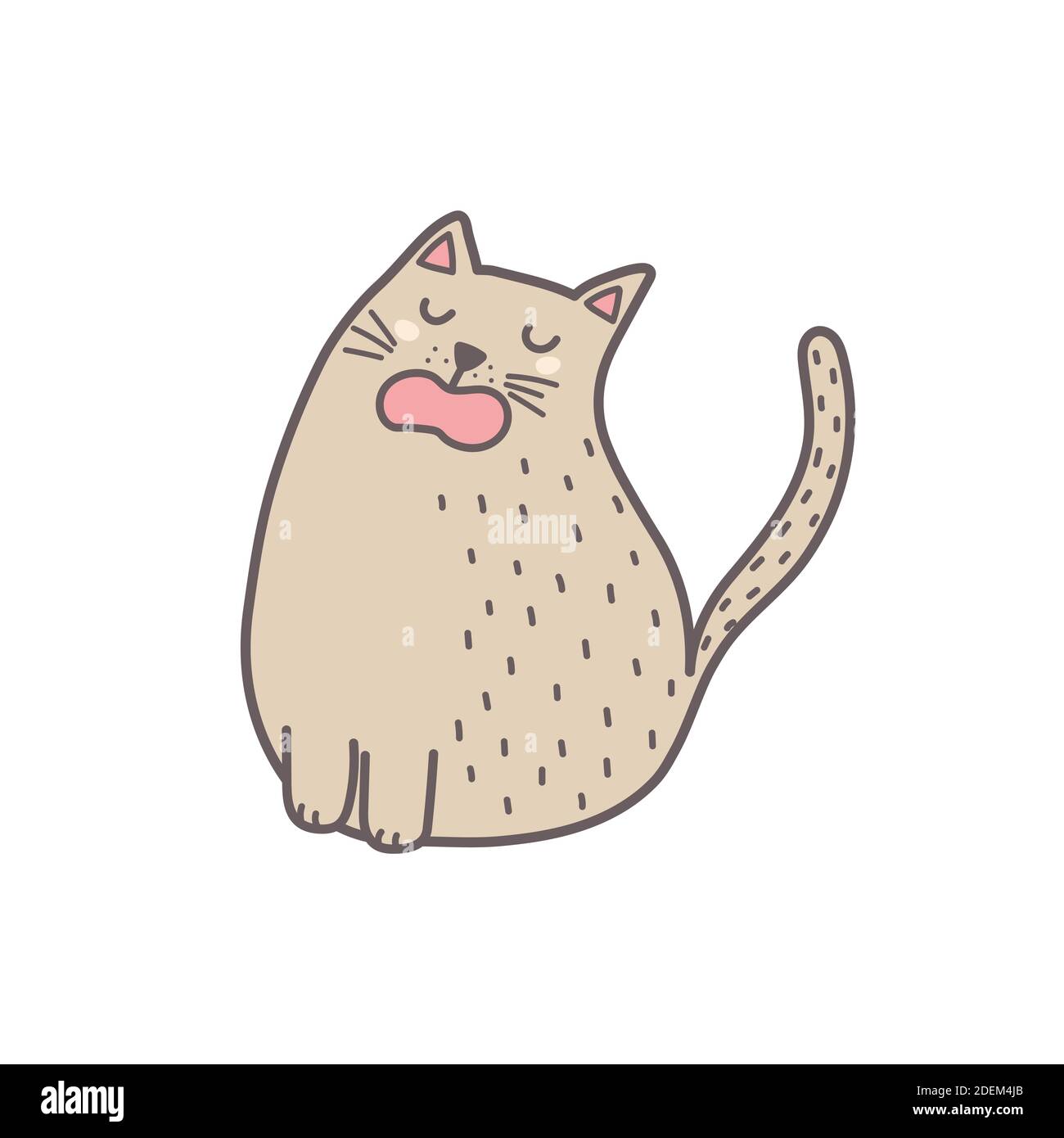 Kitten meowing Stock Vector Images - Alamy