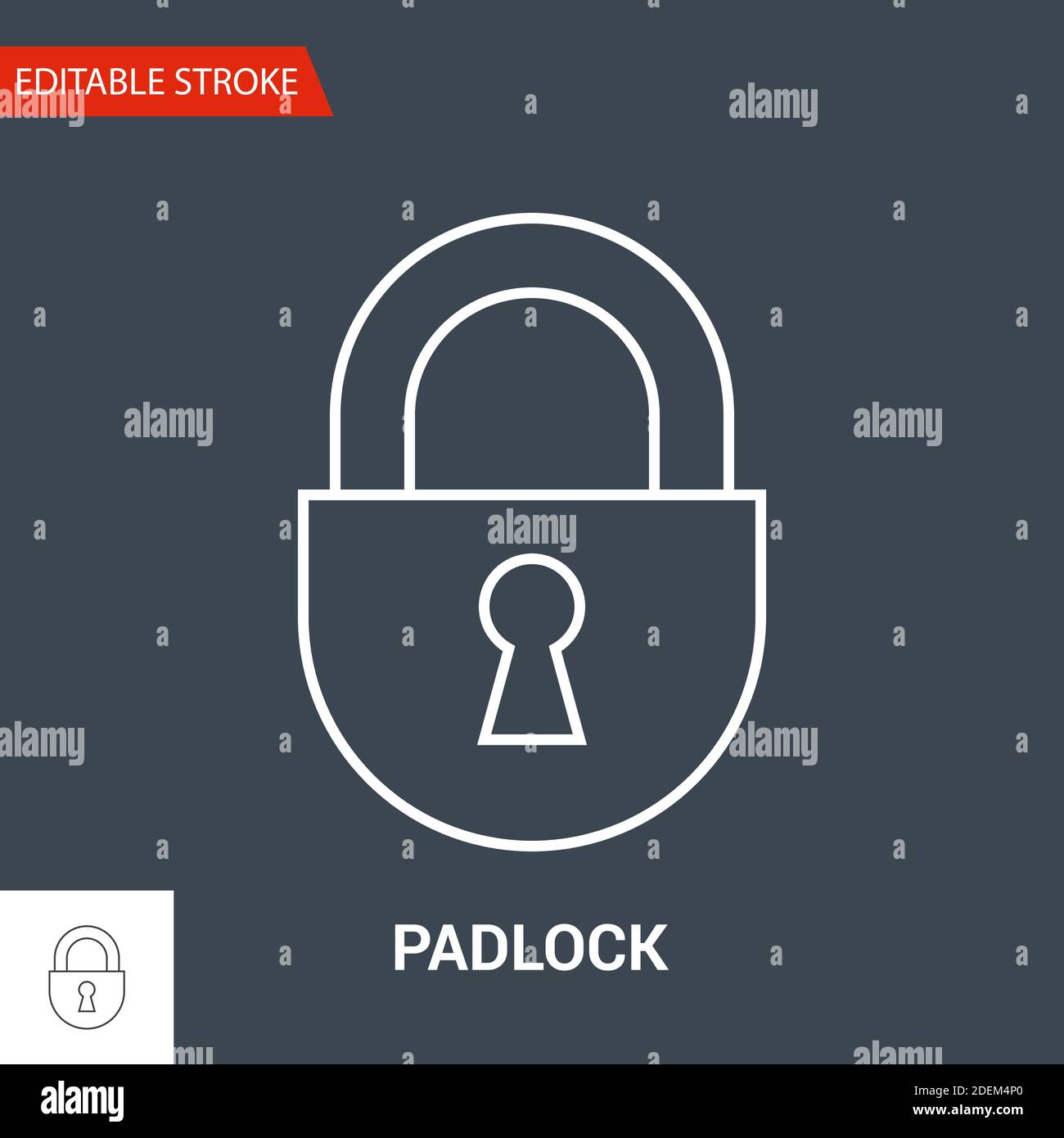 Padlock Icon. Thin Line Vector Illustration Stock Vector Image & Art ...
