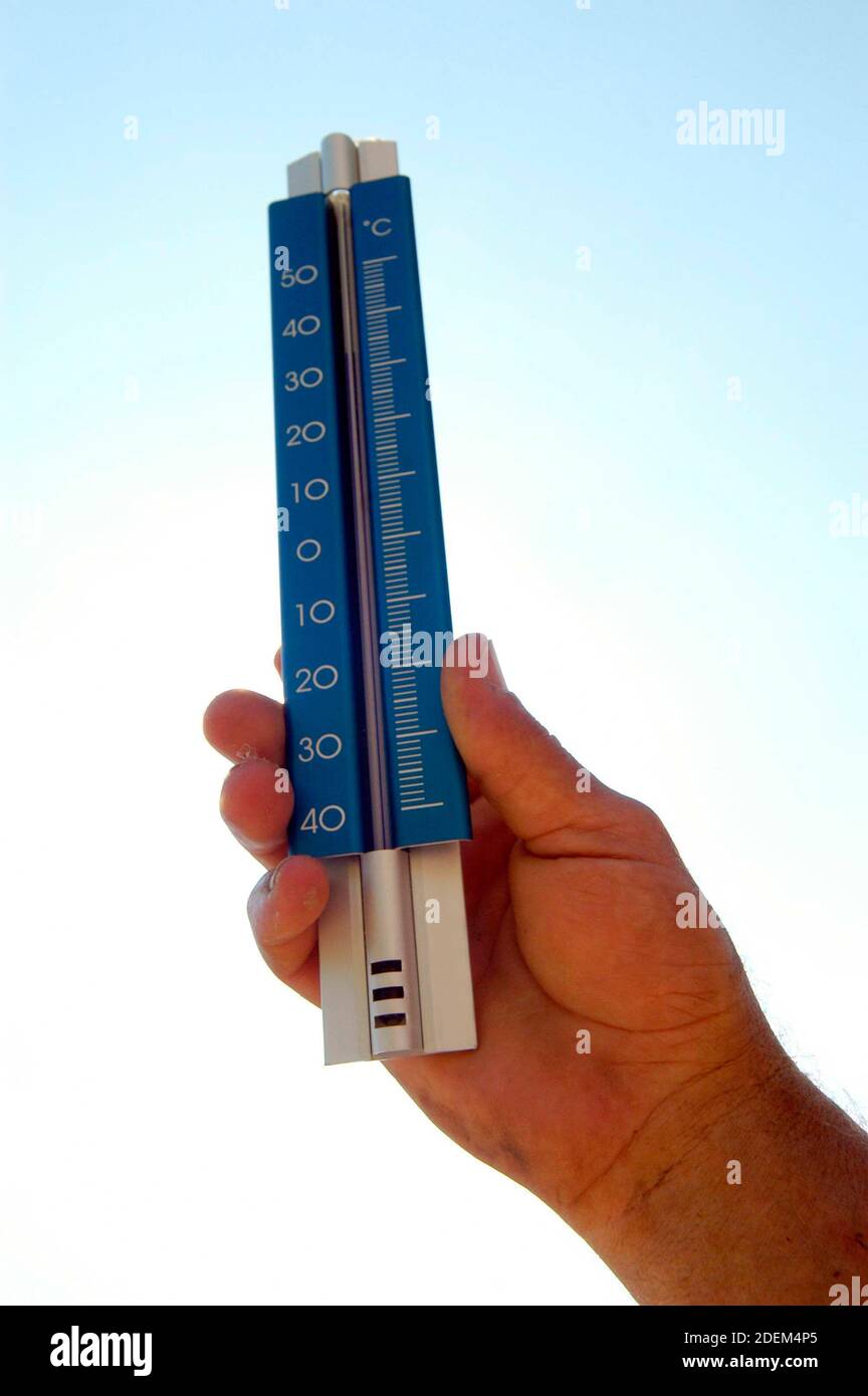 thermometer for measuring and observing the temperature, weather and ...