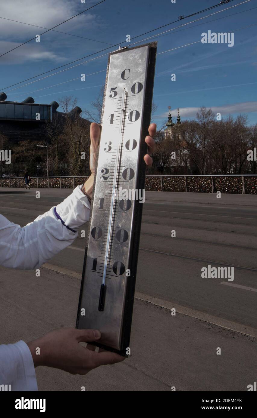 thermometer for measuring and observing the temperature, weather and ...