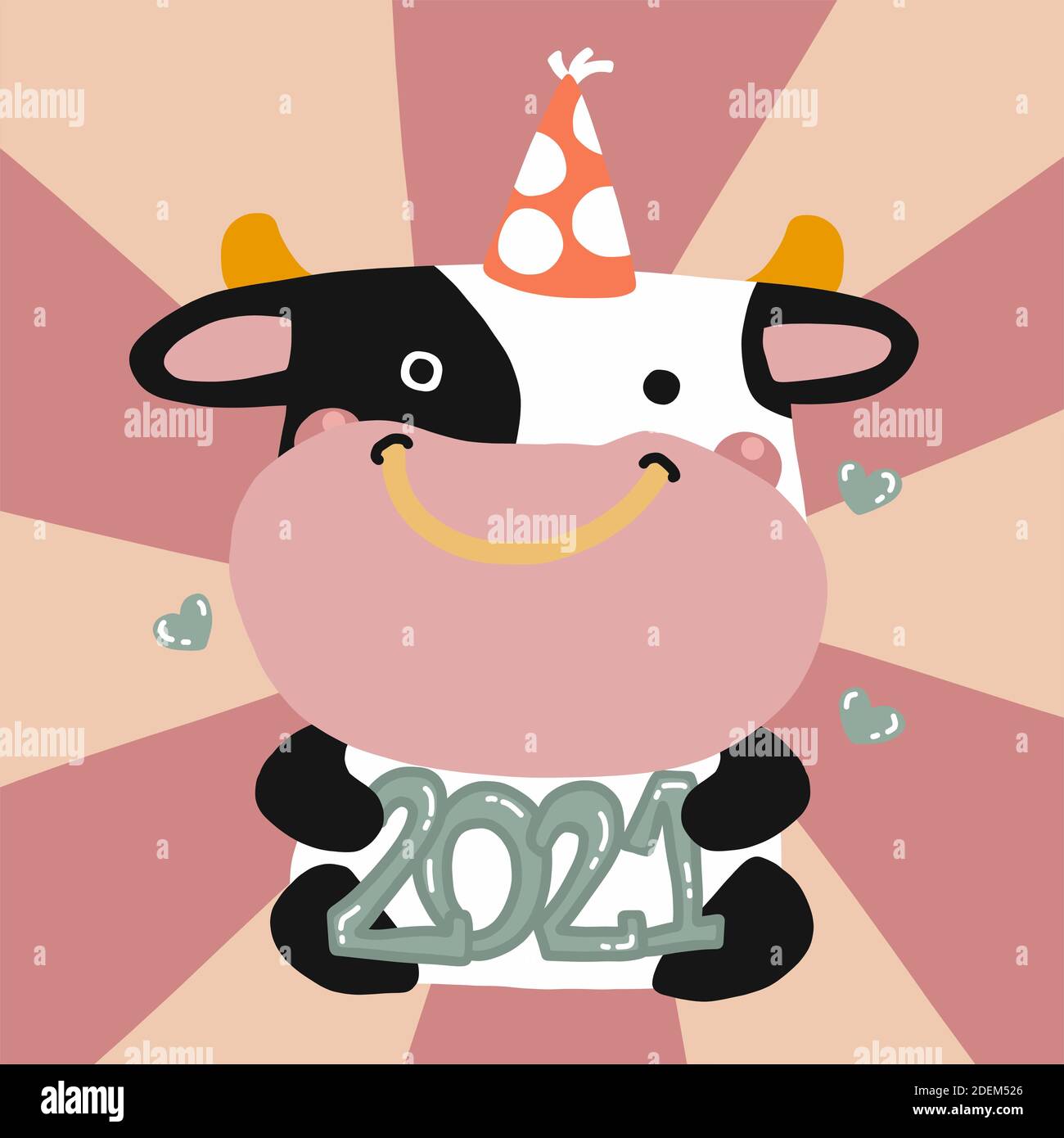 2021 cow year cartoon vector illustration Stock Vector Image & Art - Alamy