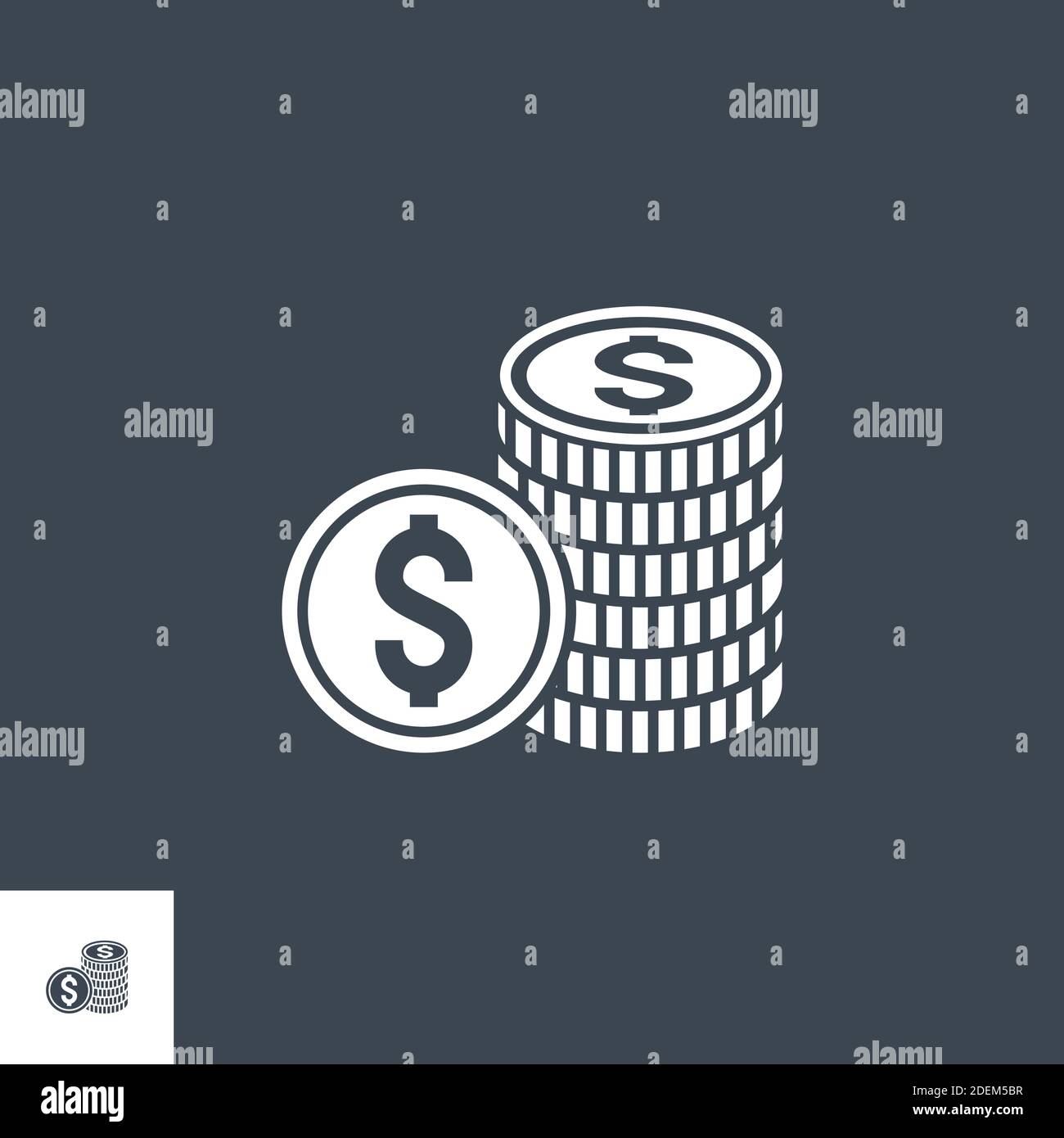 Money coins related vector glyph icon Stock Vector Image & Art - Alamy
