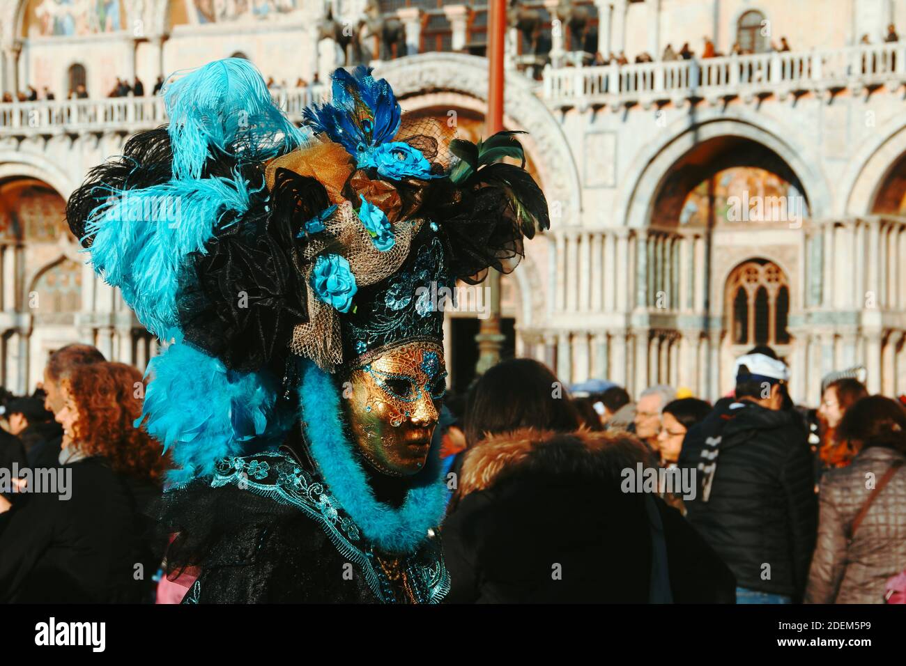 ITALY, VENICE - February 28 2017: Venice Carnival. typical mask in the ...