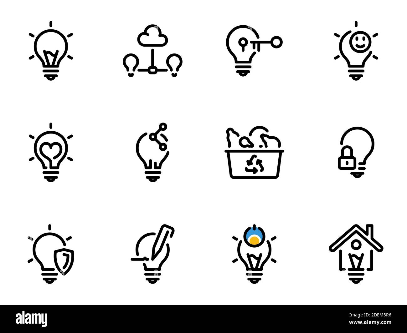 Set of black vector icons, isolated against white background ...