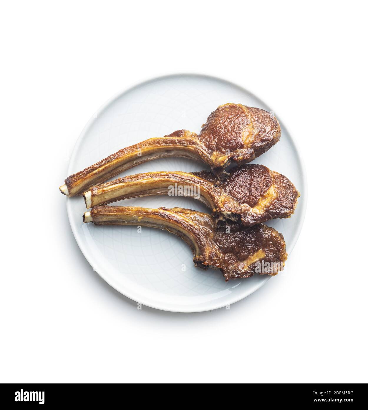 Roast lamb dinner top view Cut Out Stock Images & Pictures - Alamy