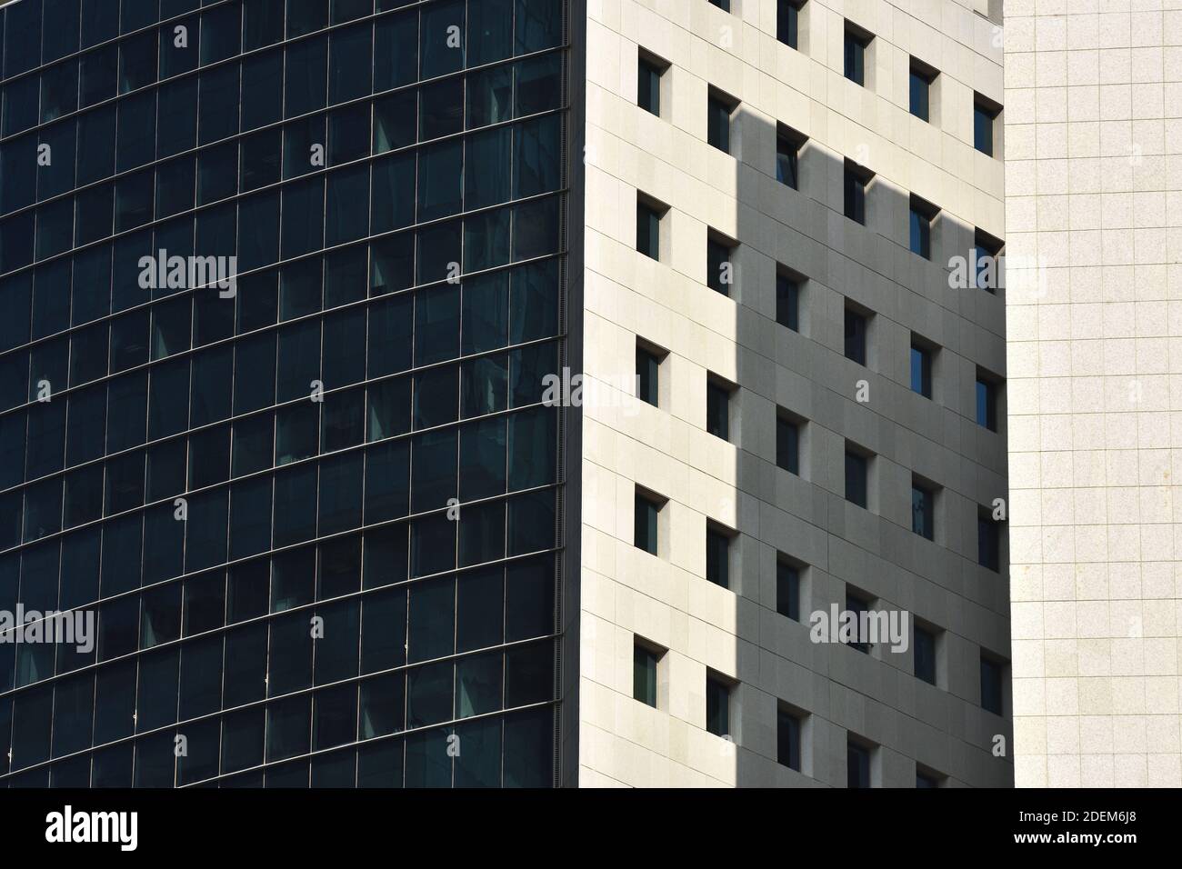 Abstract view to modern office buildings in Tel Aviv. Israel Stock ...