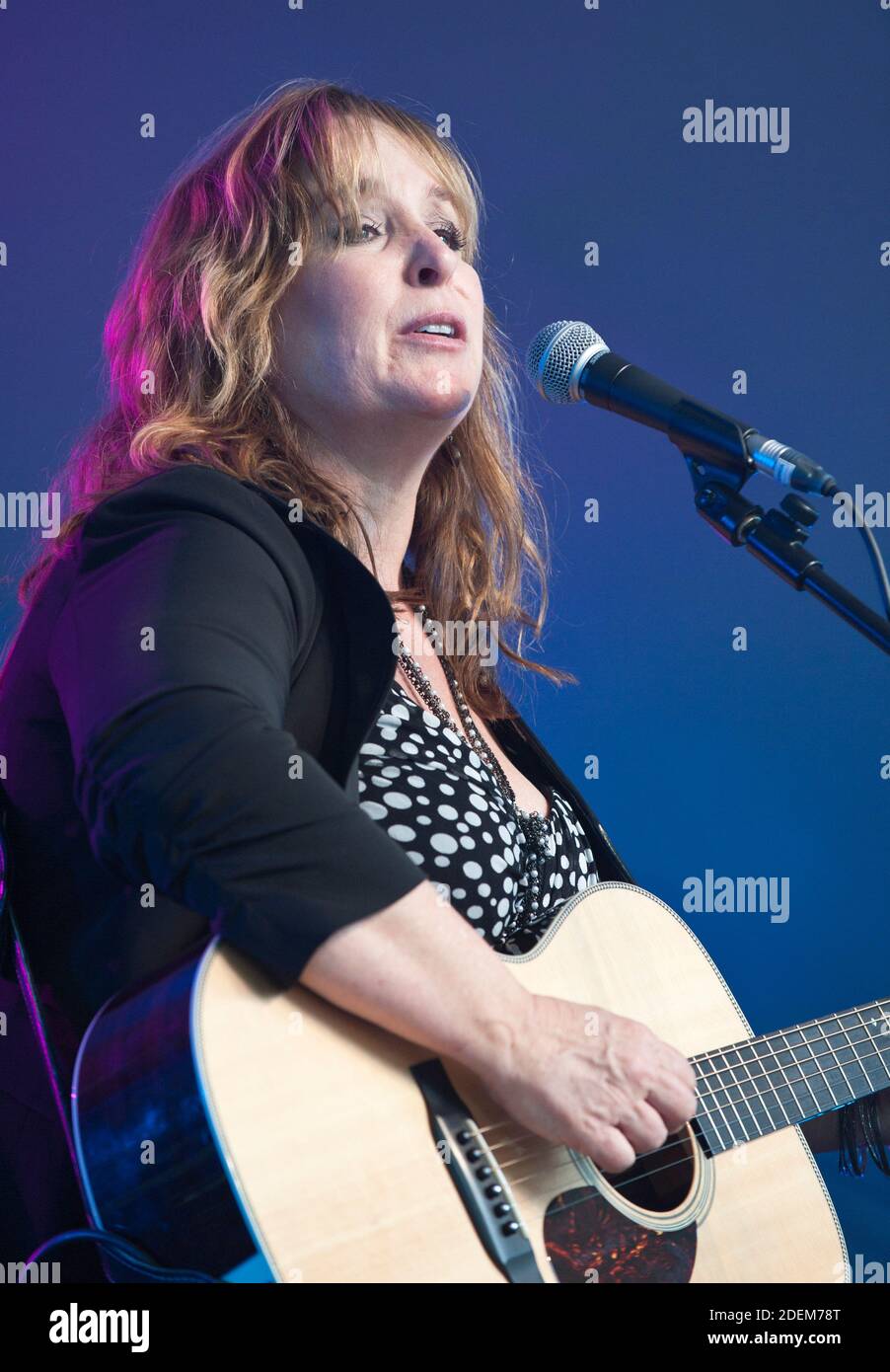 American singer/songwriter, Gretchen Peters performing at the Cornbury ...