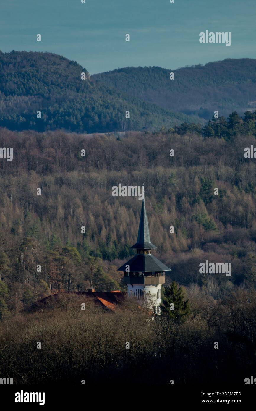 Autumn walk around the beautiful Wartburg Castle in the Thuringian ...