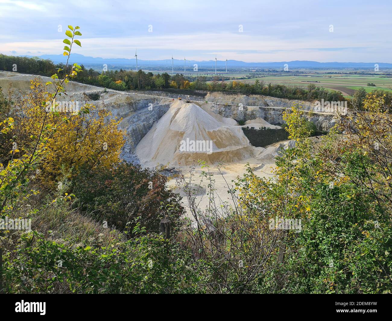 Austria, Mannersdorf, quarry for sand and gravel extraction Stock Photo ...