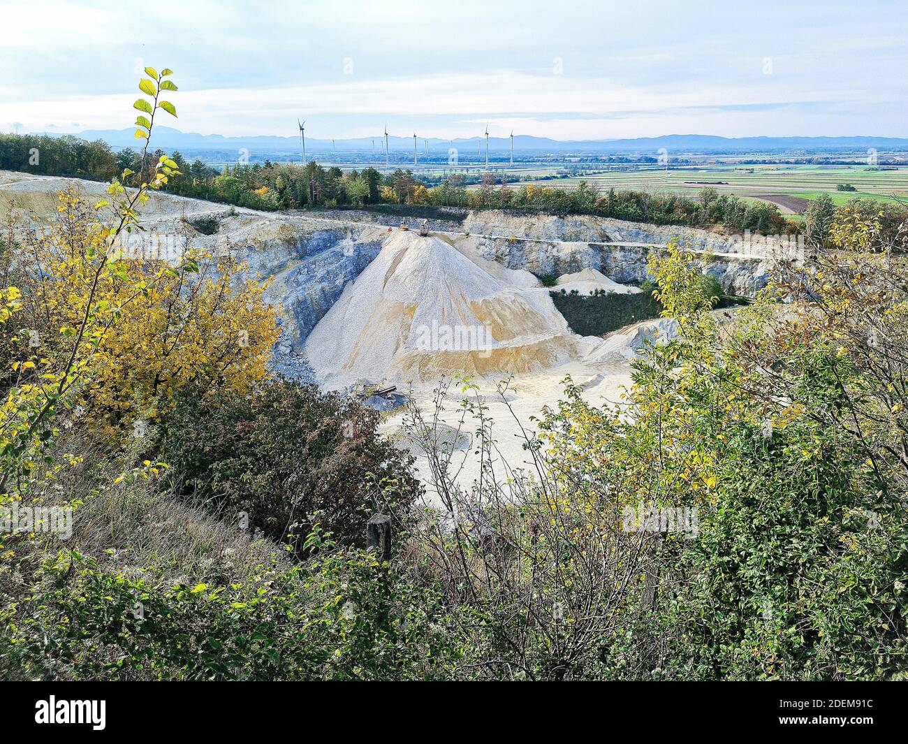 Austria, Mannersdorf, quarry for sand and gravel extraction Stock Photo ...