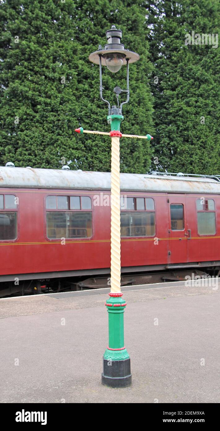 A Vintage Lamp on a Railway Train Station Platform Stock Photo - Alamy