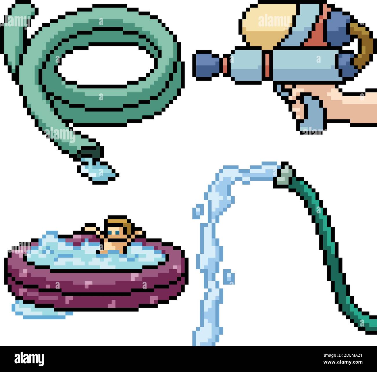 Play water hot Stock Vector Images - Alamy