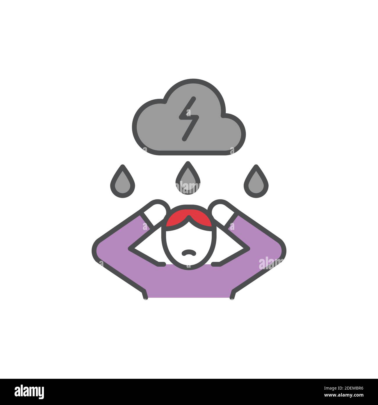 Human feeling grief line hi-res stock photography and images - Alamy