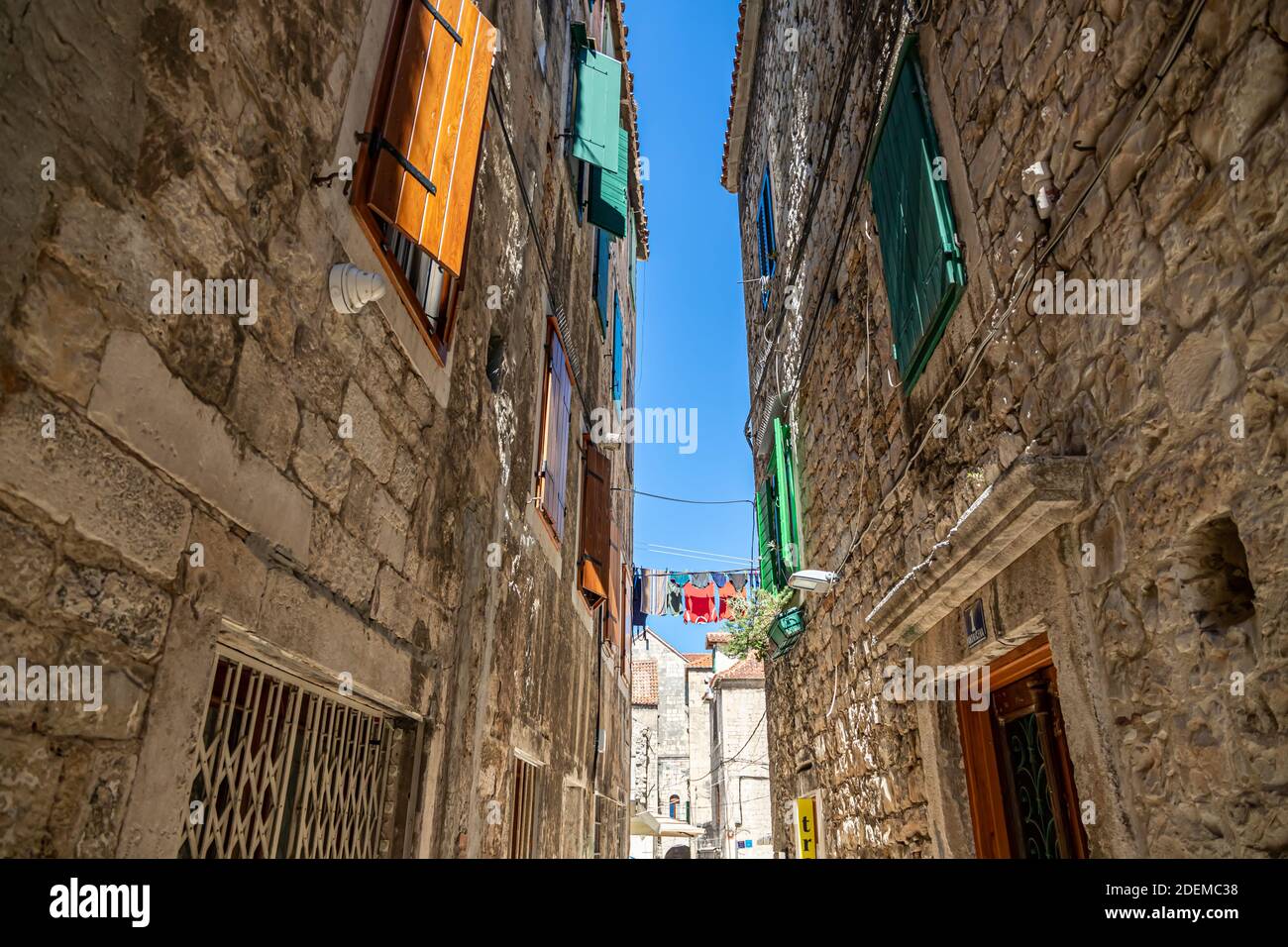 Split Croatia - 08.07.2020 Laundry View of the old city of Split ...
