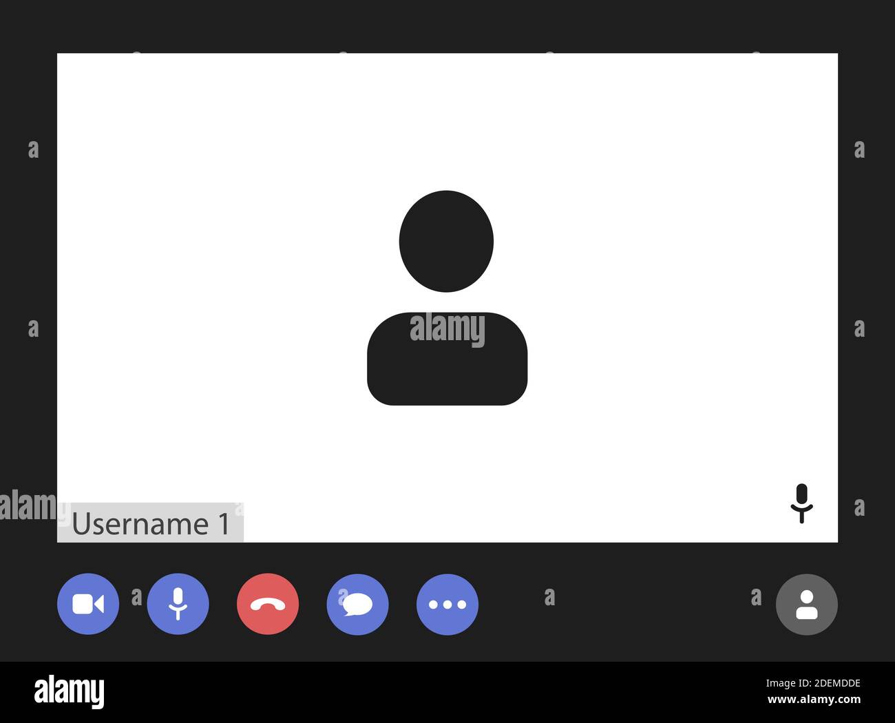 Video call user interface, video conference calls window overlay Stock ...