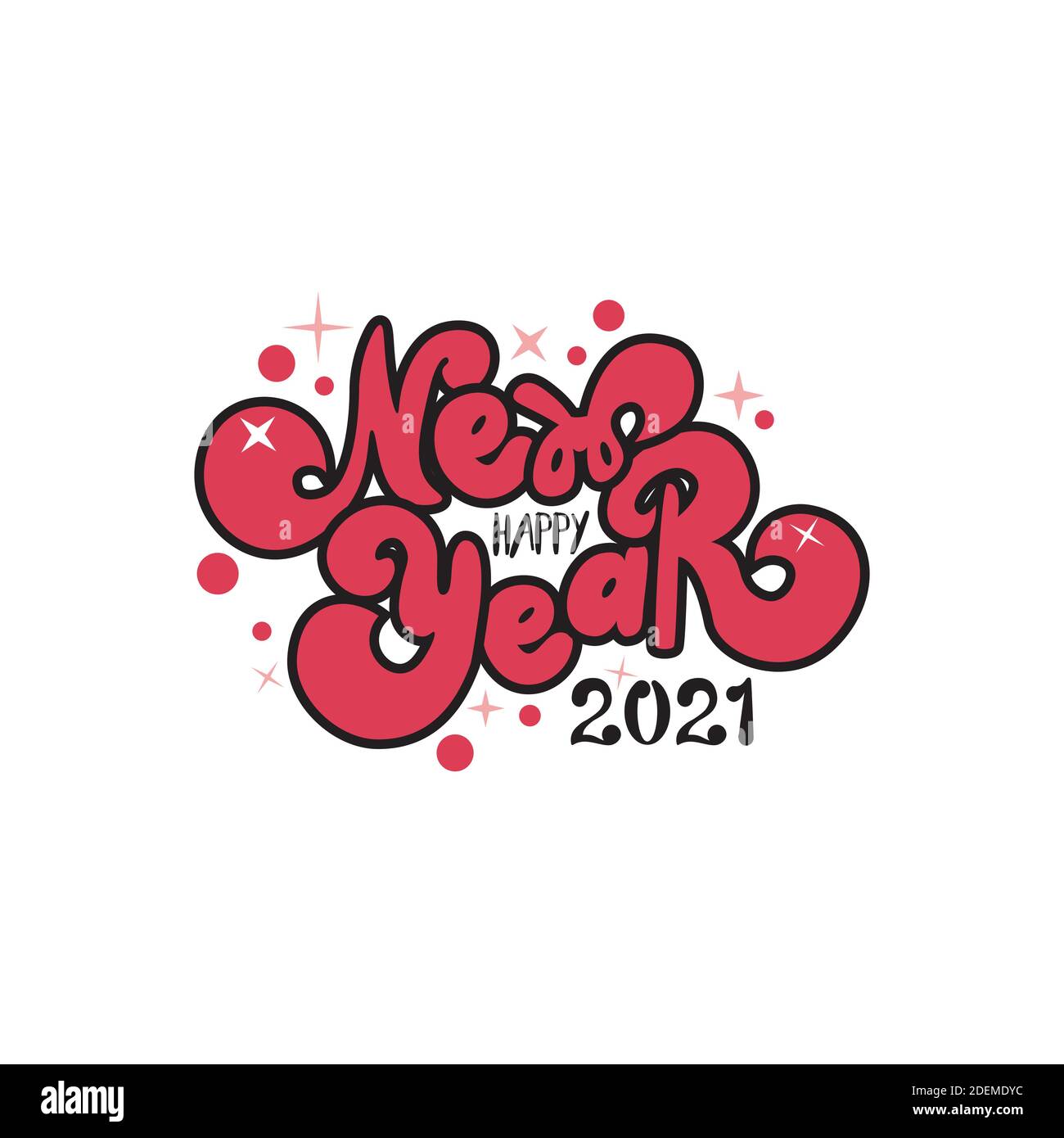 new year 2021 holiday lettering happy Stock Vector Image & Art - Alamy