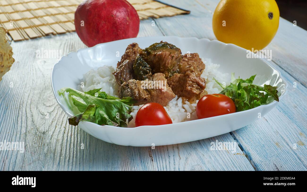 Denningvleis - traditional South African stew, ombination of mutton or ...