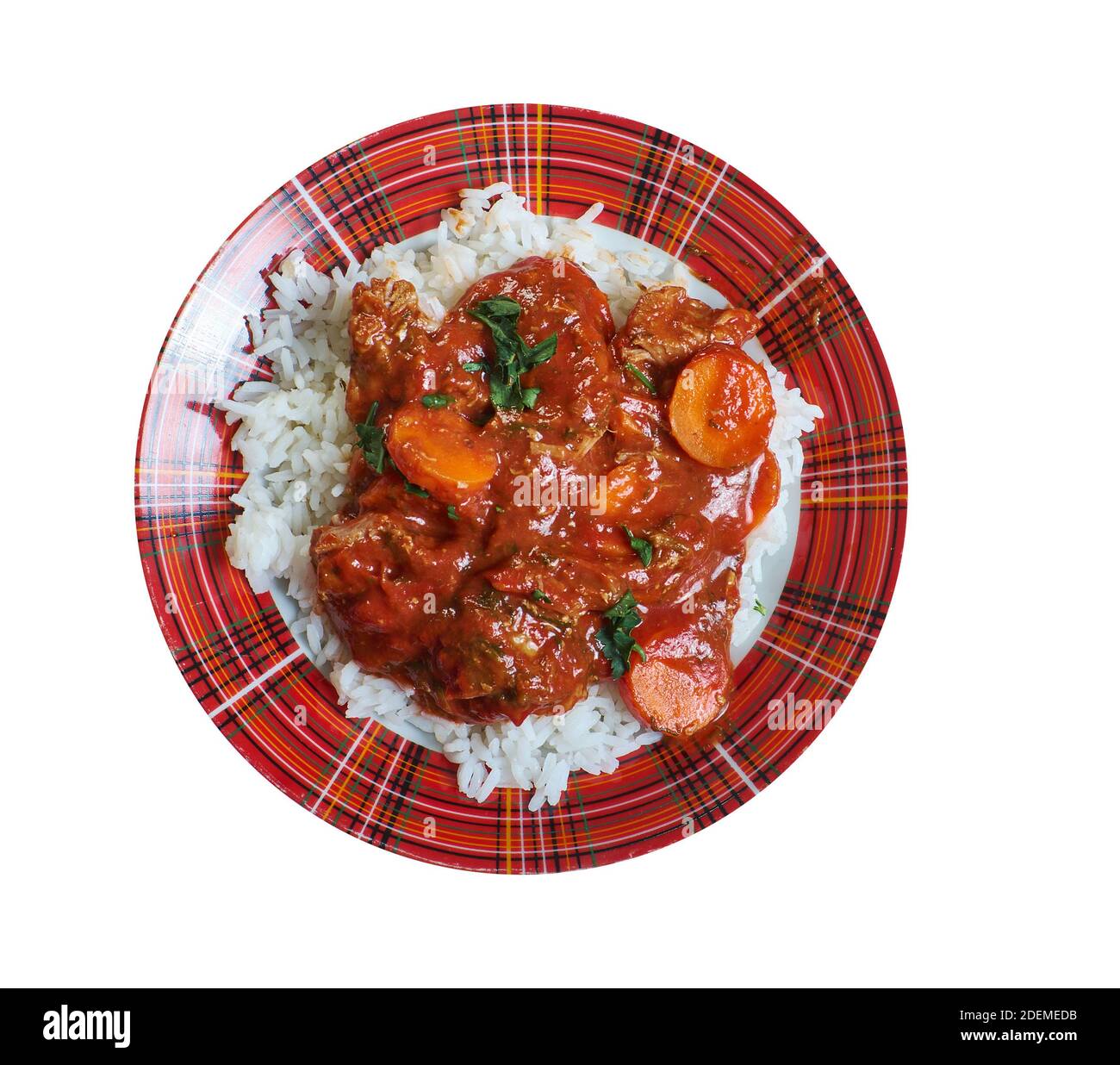 Thiou a la viande traditional Senegalese dish that is typically served ...