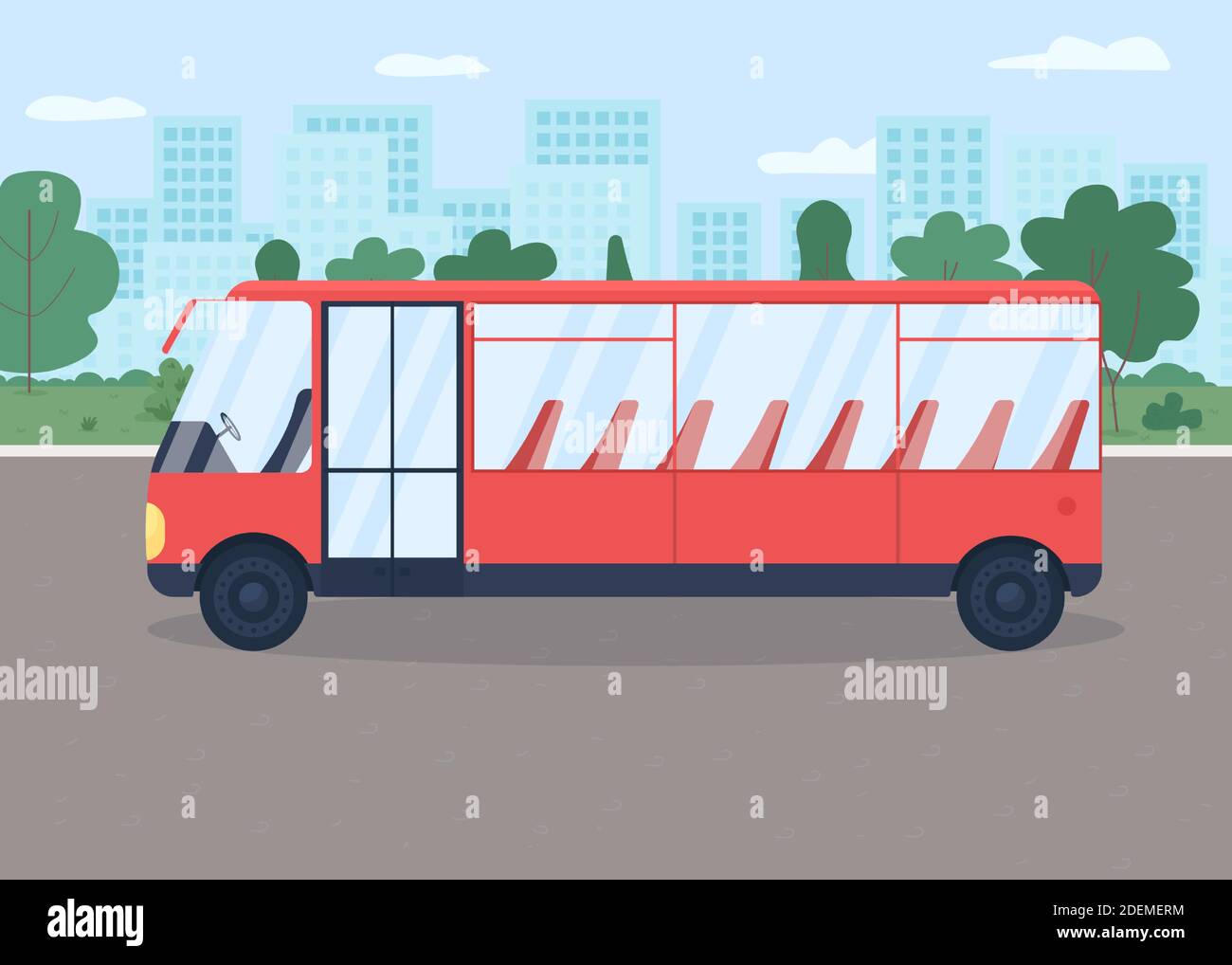 Clipart De Autobús Rojo Bus Transportation Clipart Vector, Red Bus