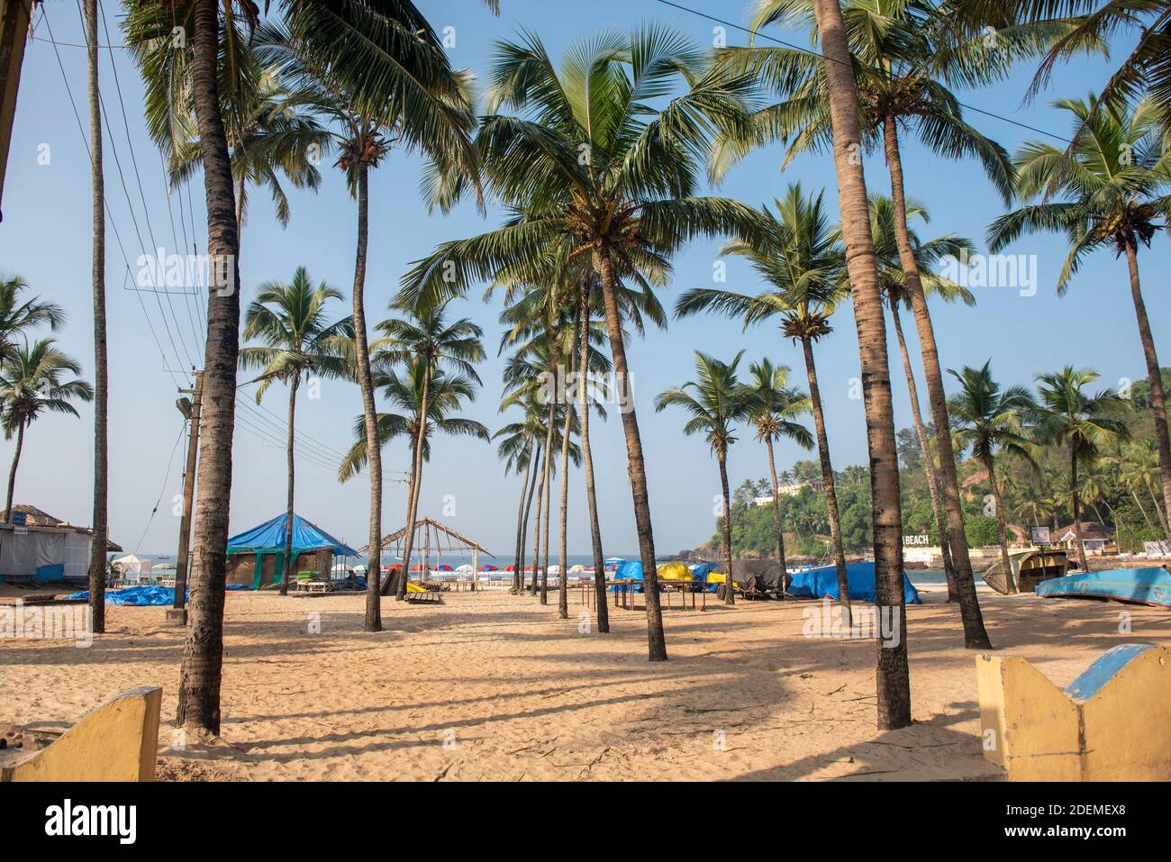 Goa/ India 09 November 2020 Beautiful view of beach of ocean with ...