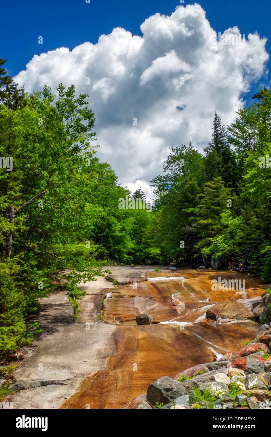 Stream on Rock Ledge Stock Photo - Alamy