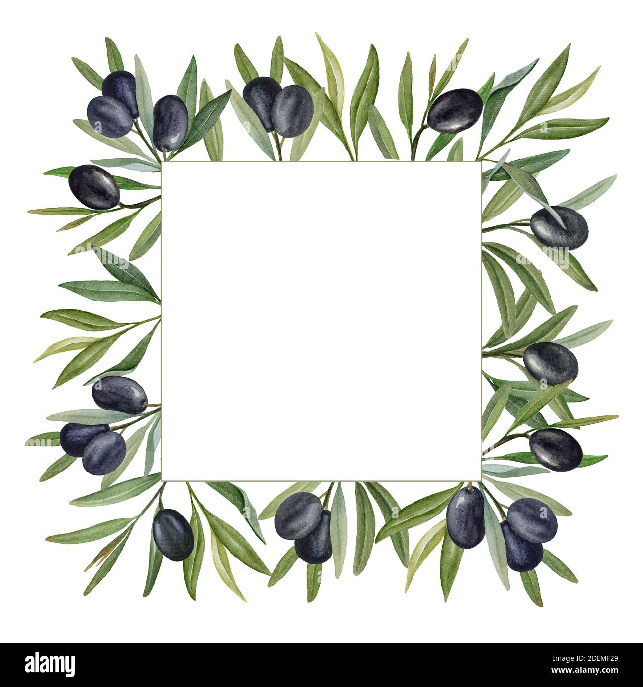 Square watercolour frame Cut Out Stock Images & Pictures - Alamy