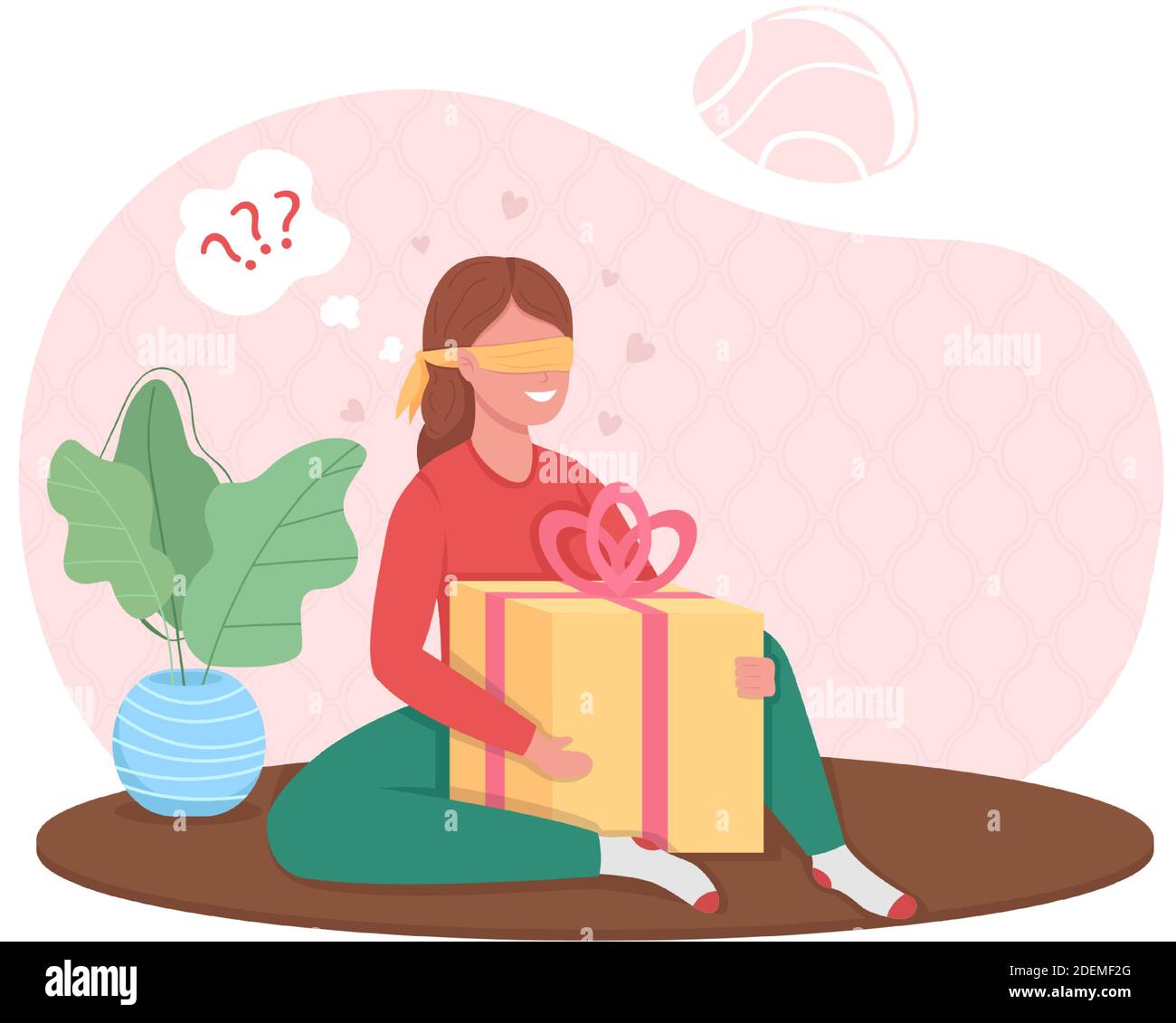 Surprise gift 2D vector web banner, poster Stock Vector Image & Art - Alamy