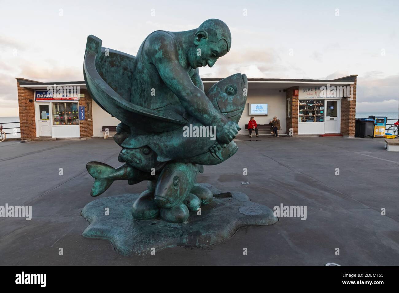 England, Kent, Deal, Sculpture titled "Embracing the Sea" by John Buck ...