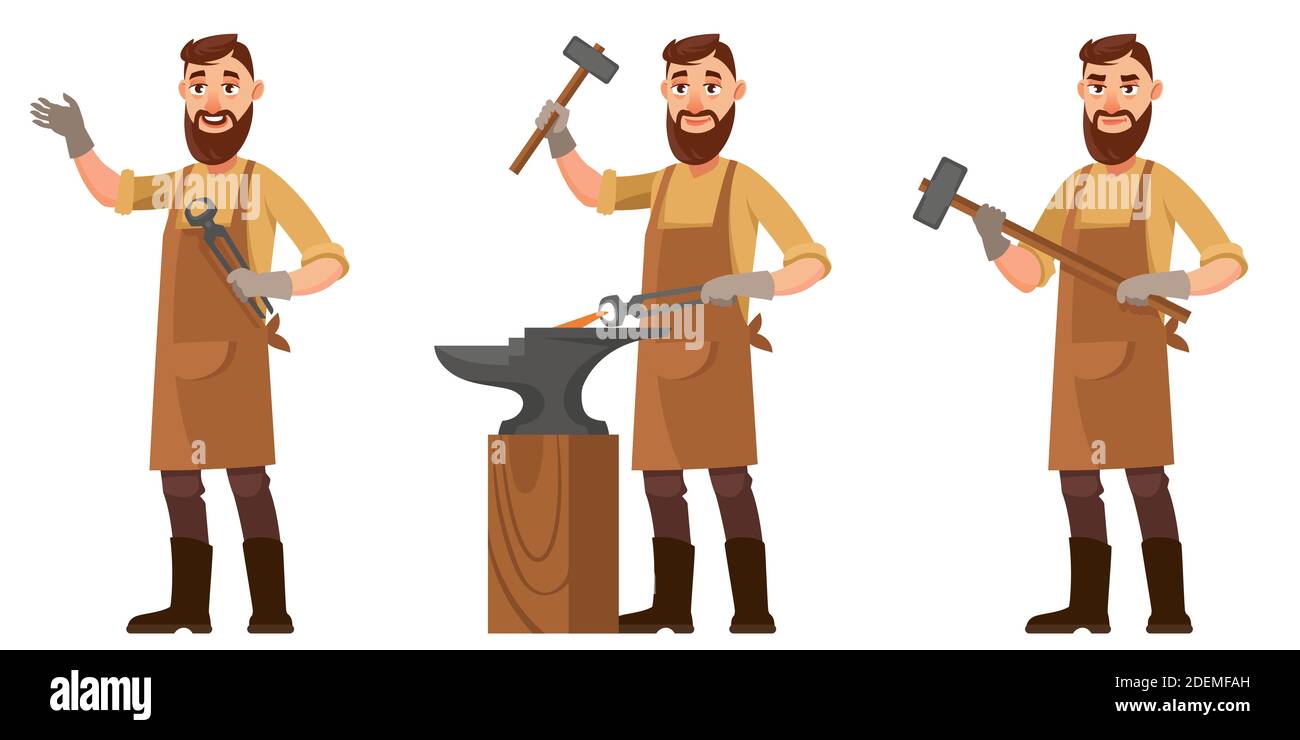 Blacksmith and forge Stock Vector Images - Alamy