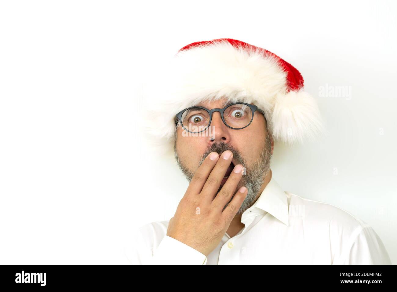 Santa claus man elf hat hi-res stock photography and images - Alamy