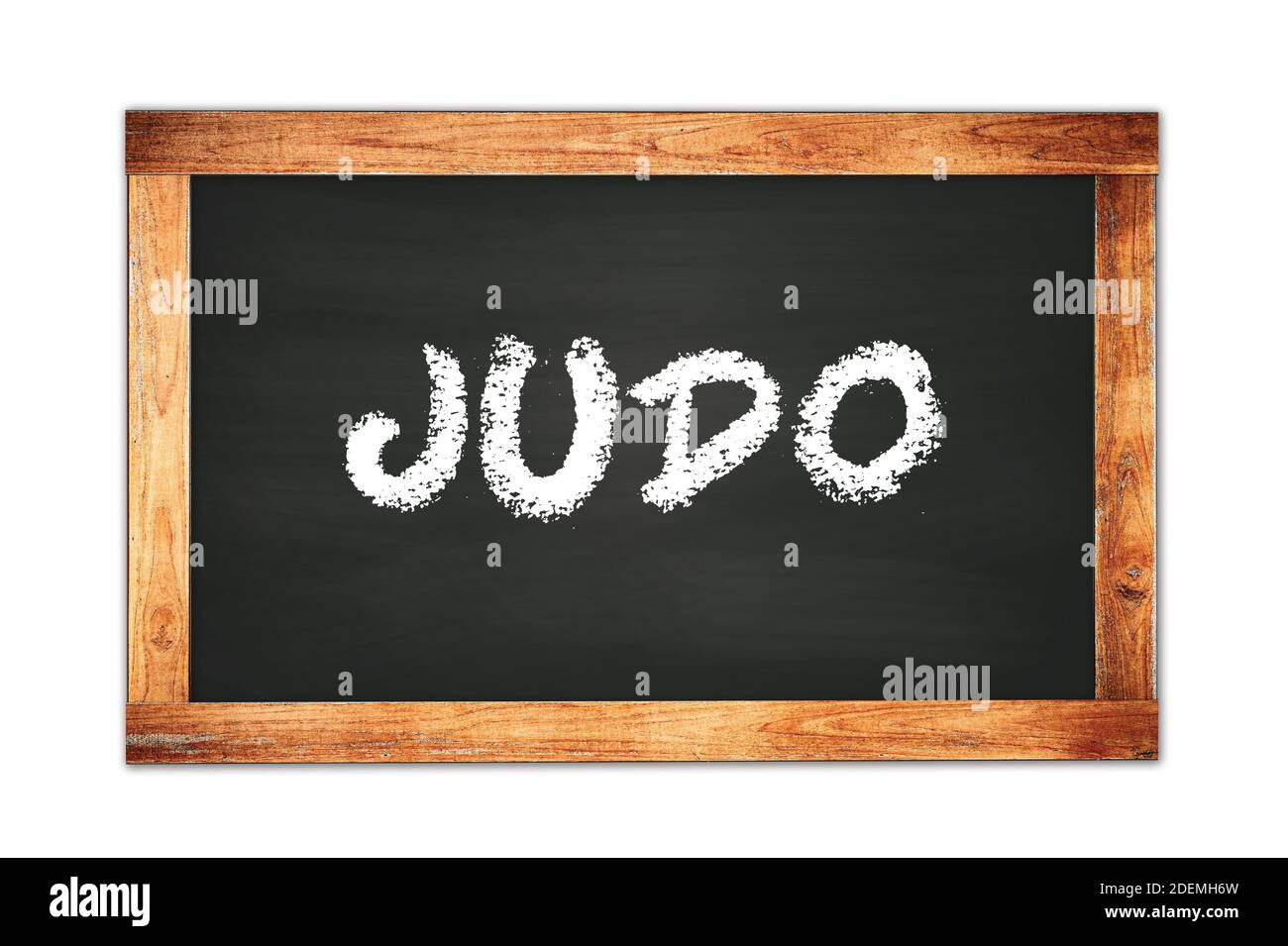 JUDO text written on black wooden frame school blackboard Stock Photo ...