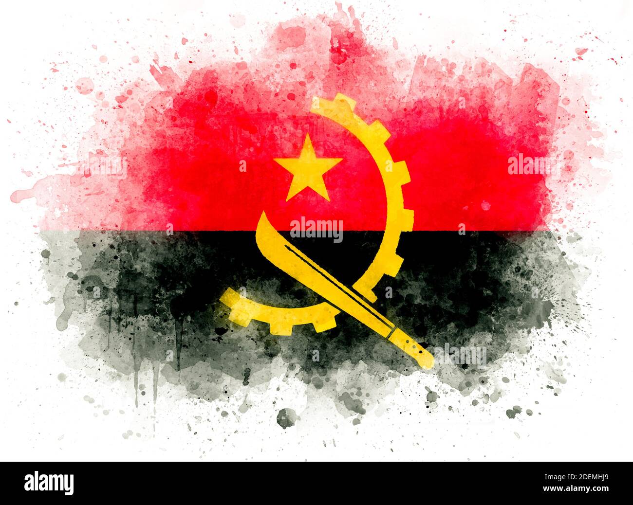 Angola national flag hi-res stock photography and images - Alamy