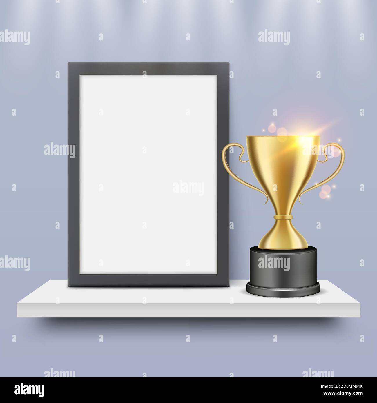 Blank photo frame on shelf Stock Vector Images - Alamy