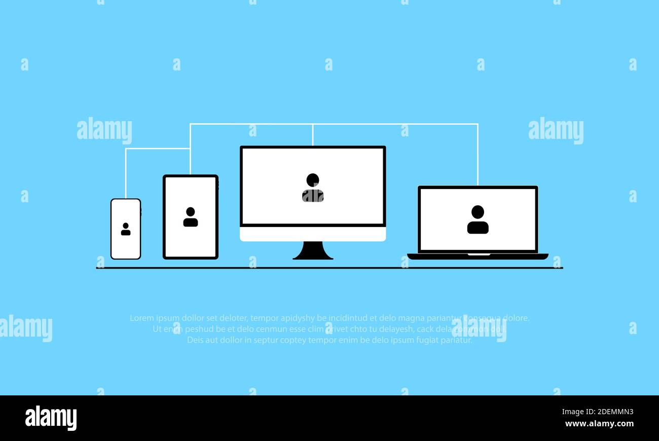 Cross device tracking Stock Vector Images - Alamy