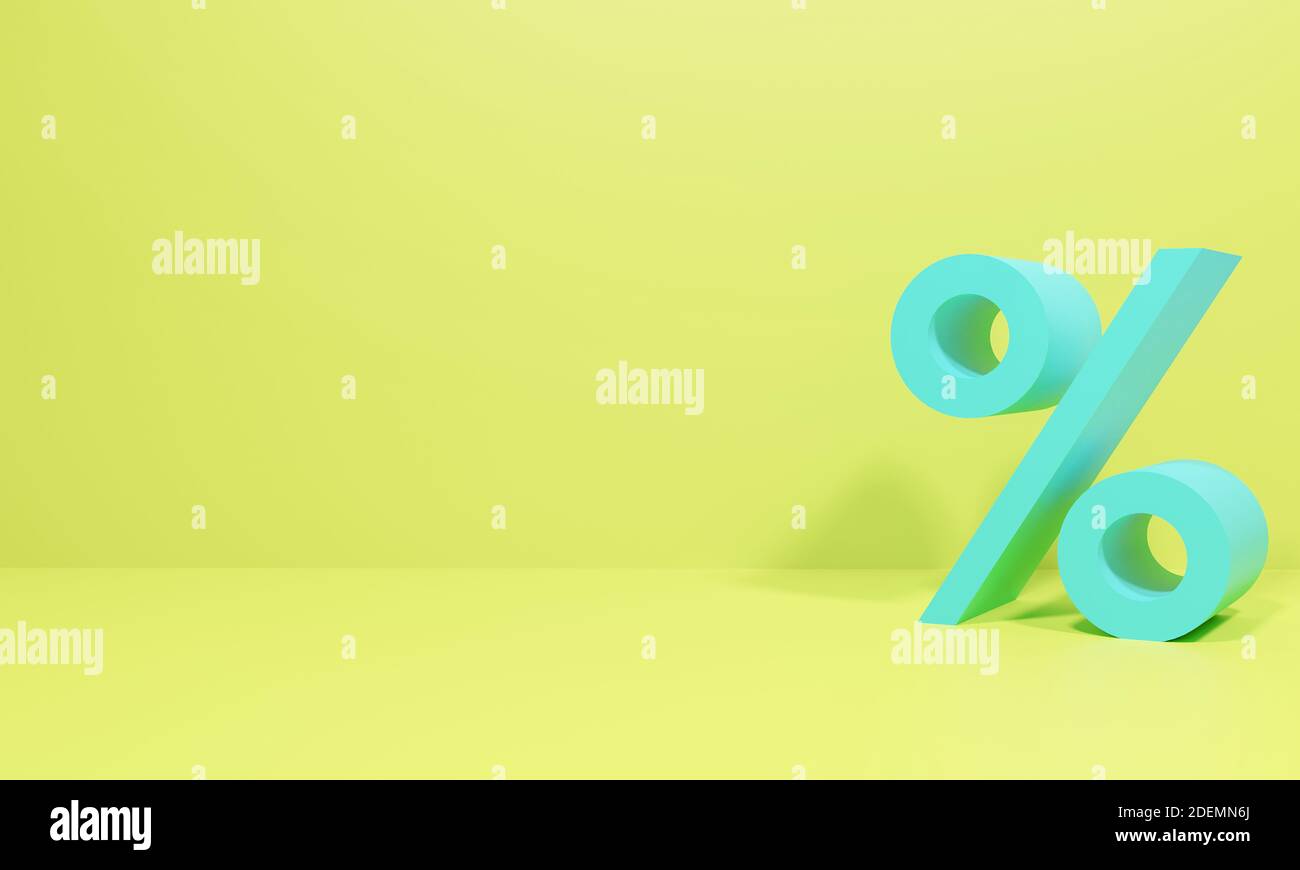 Symbol of percentage discount concept. 3d illustration Stock Photo - Alamy