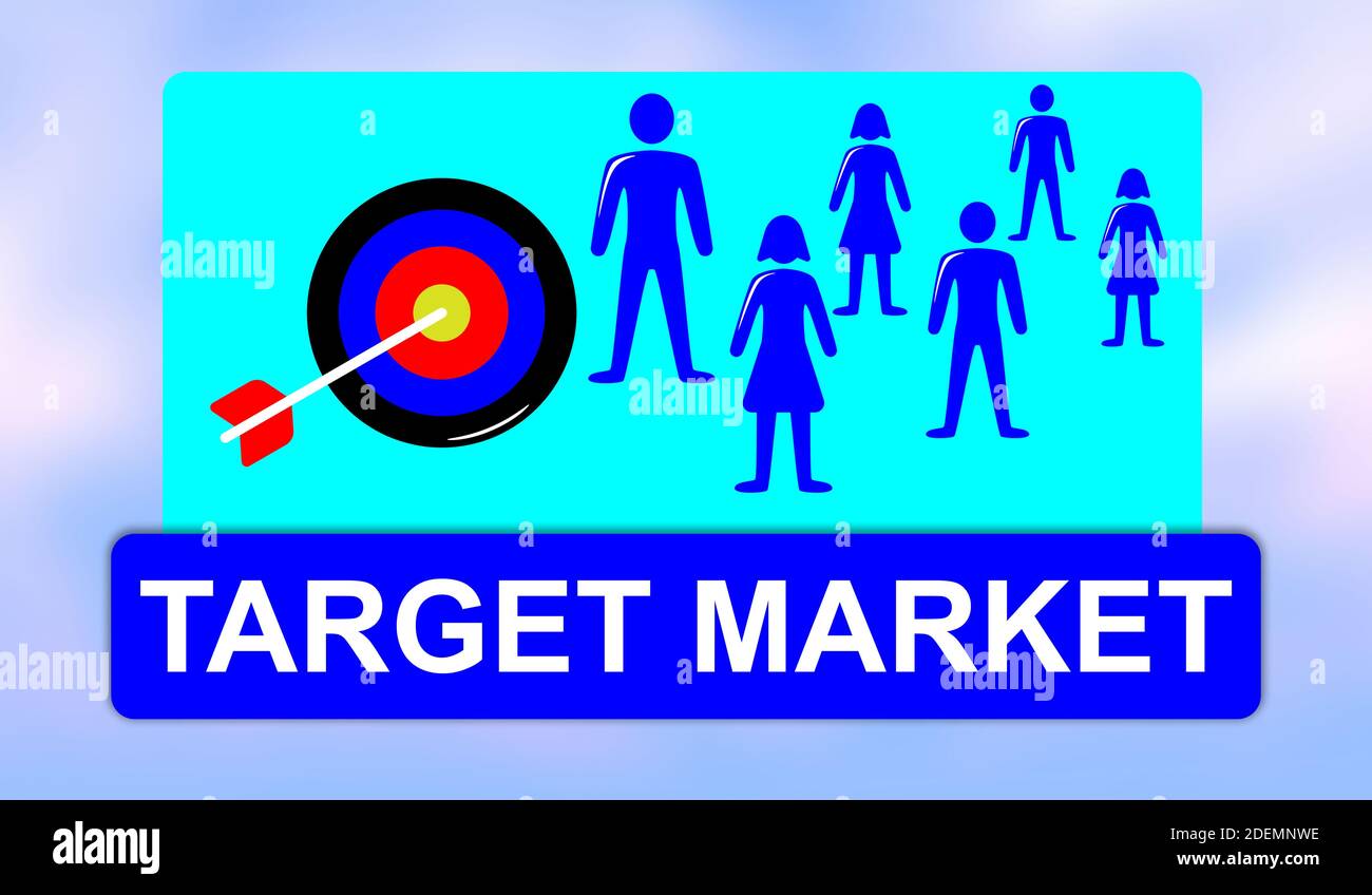 Illustration of a target market concept Stock Photo - Alamy
