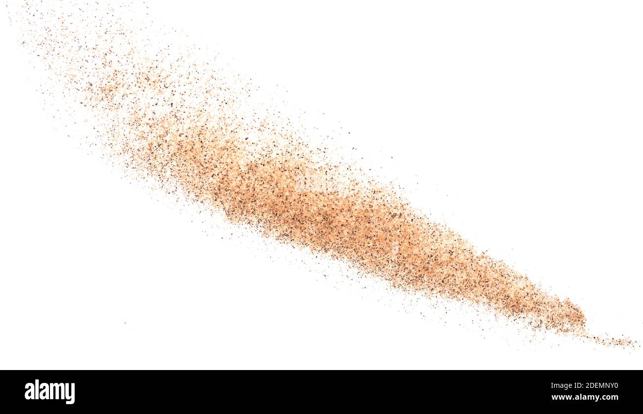 Sand isolated on white background Stock Photo - Alamy