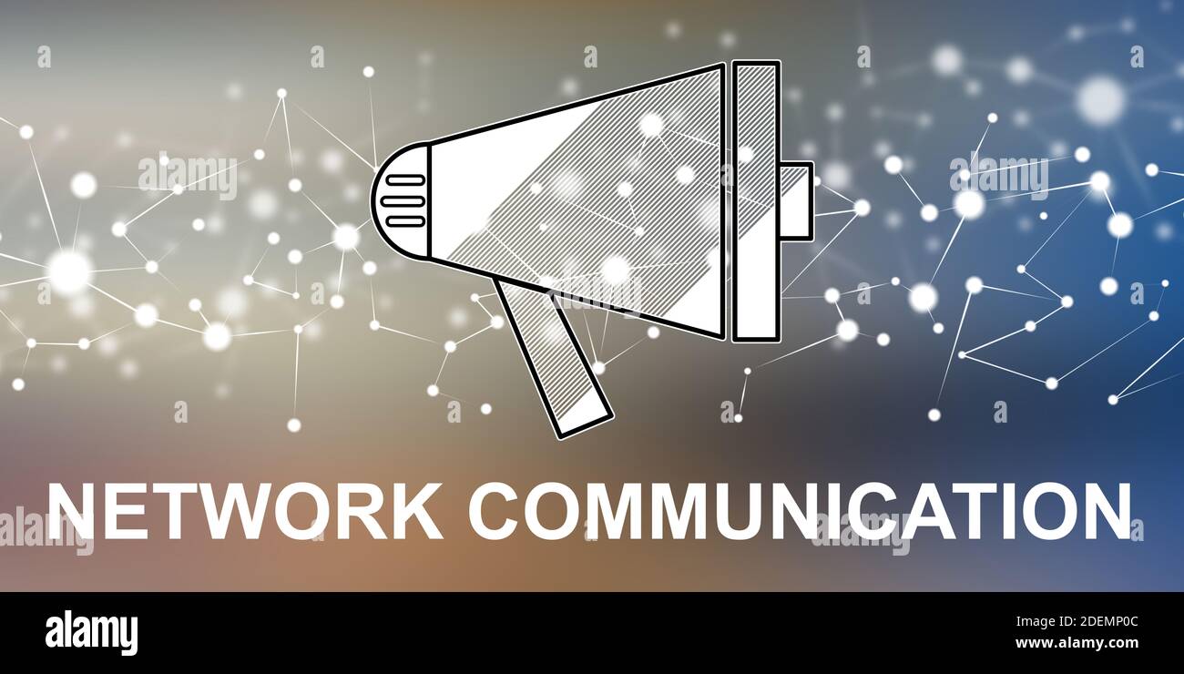 Illustration of a network communication concept Stock Photo - Alamy