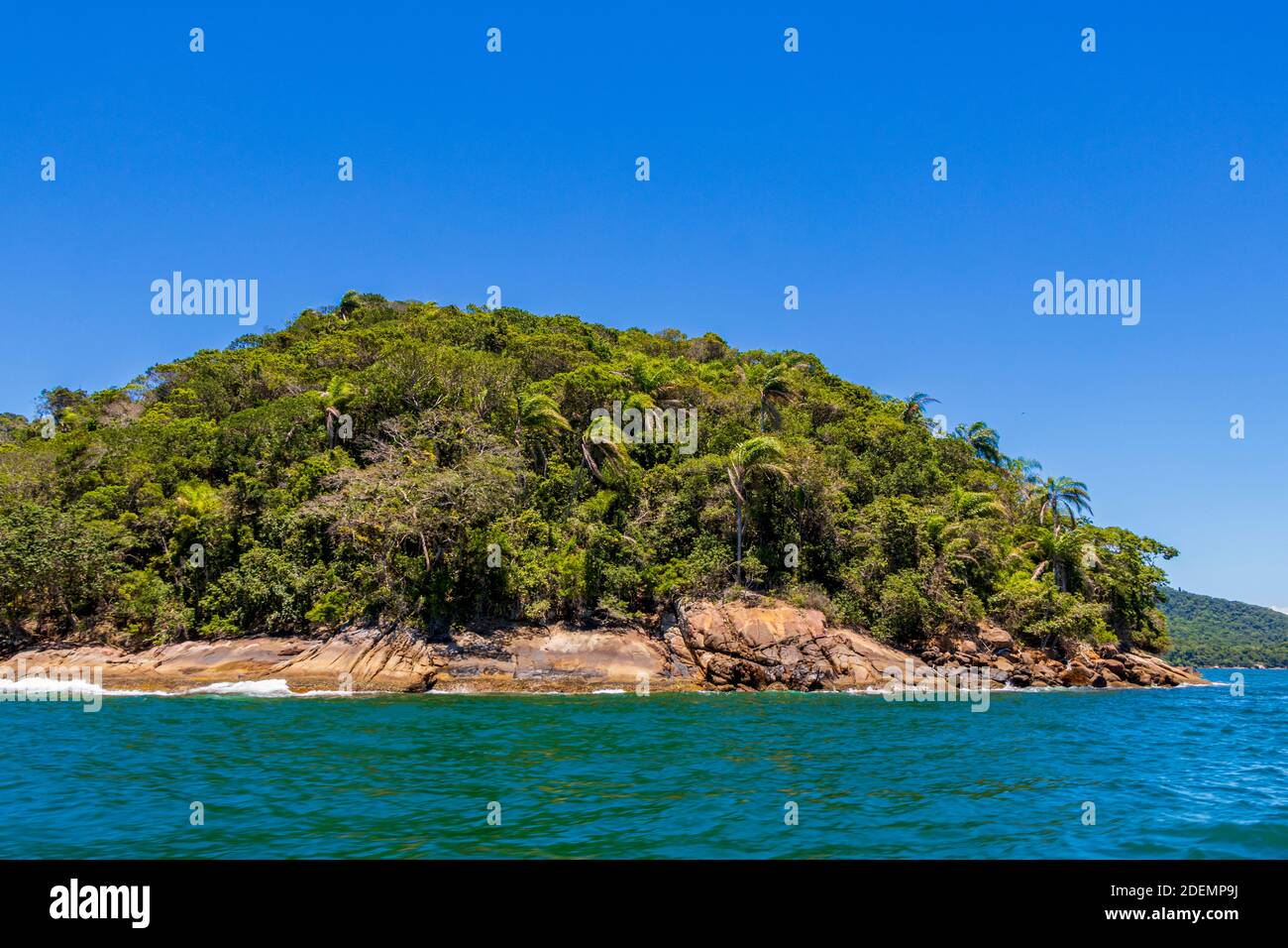 The big tropical island Ilha Grande in Angra dos Reis, Rio de Janeiro ...