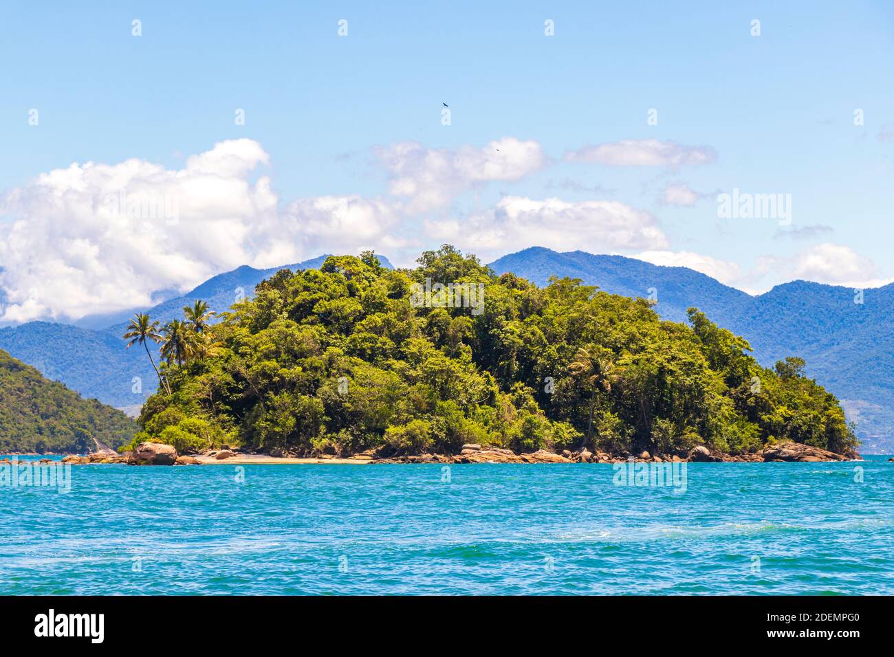 The big tropical island Ilha Grande in Angra dos Reis, Rio de Janeiro ...