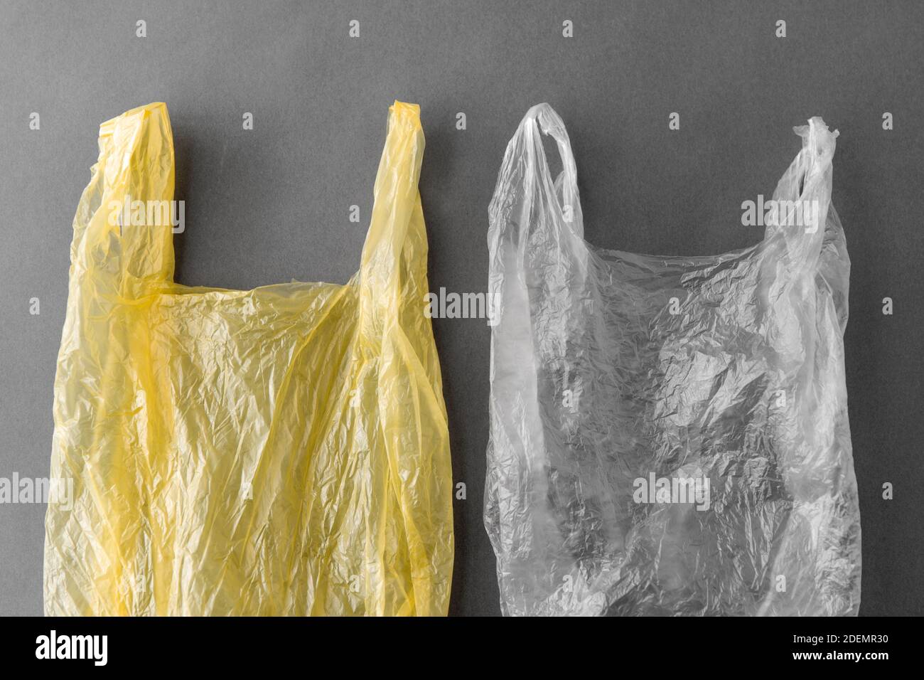 two disposable plastic bags Stock Photo - Alamy