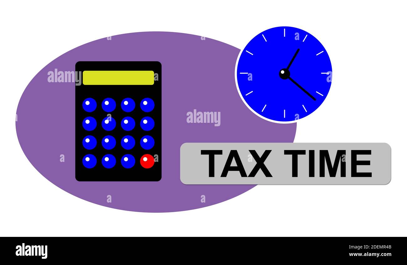 Illustration of a tax time concept Stock Photo - Alamy