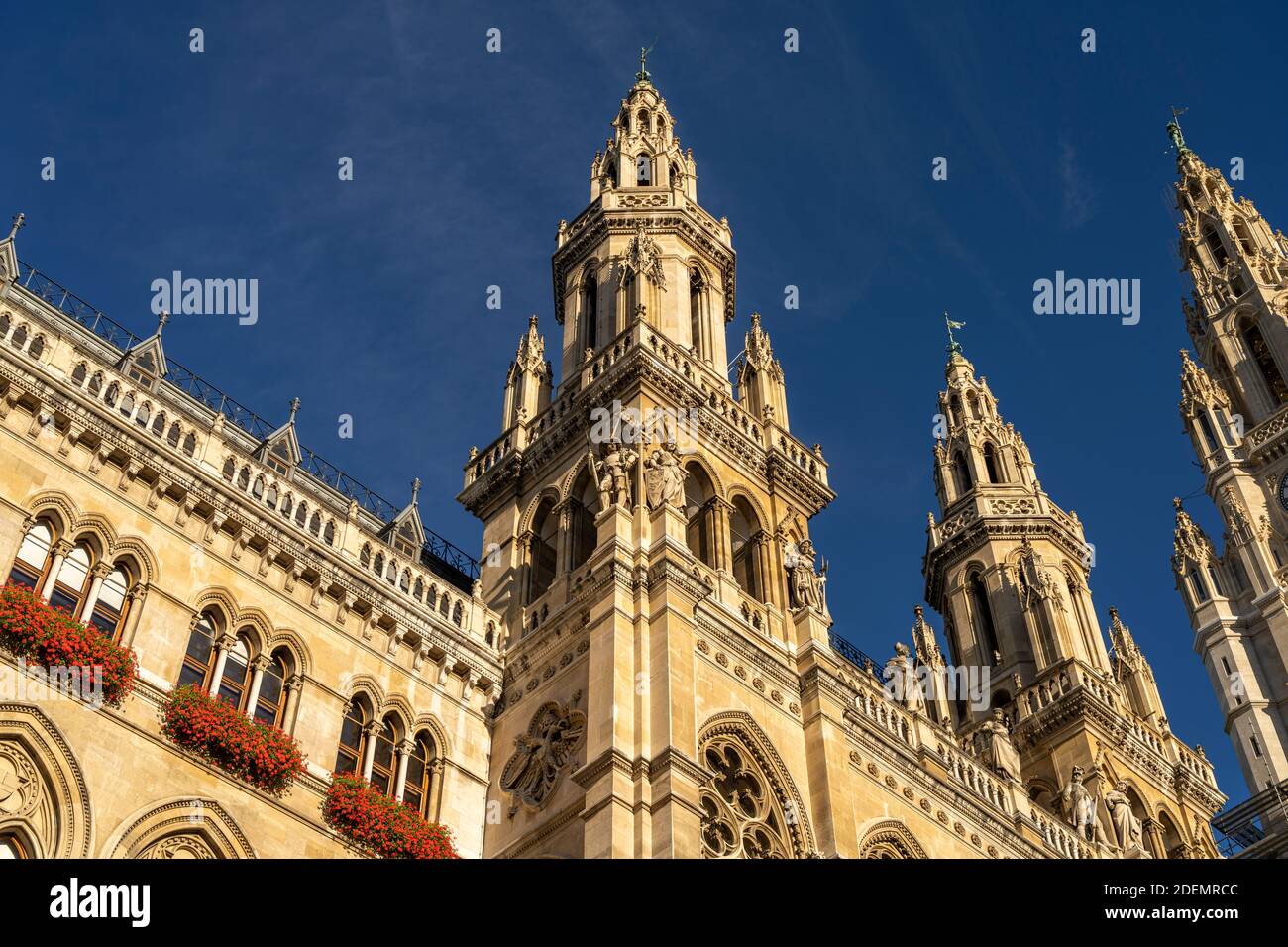 Detail des Wiener Rathaus, Wien, Österreich, Europa | Vienna City Hall ...