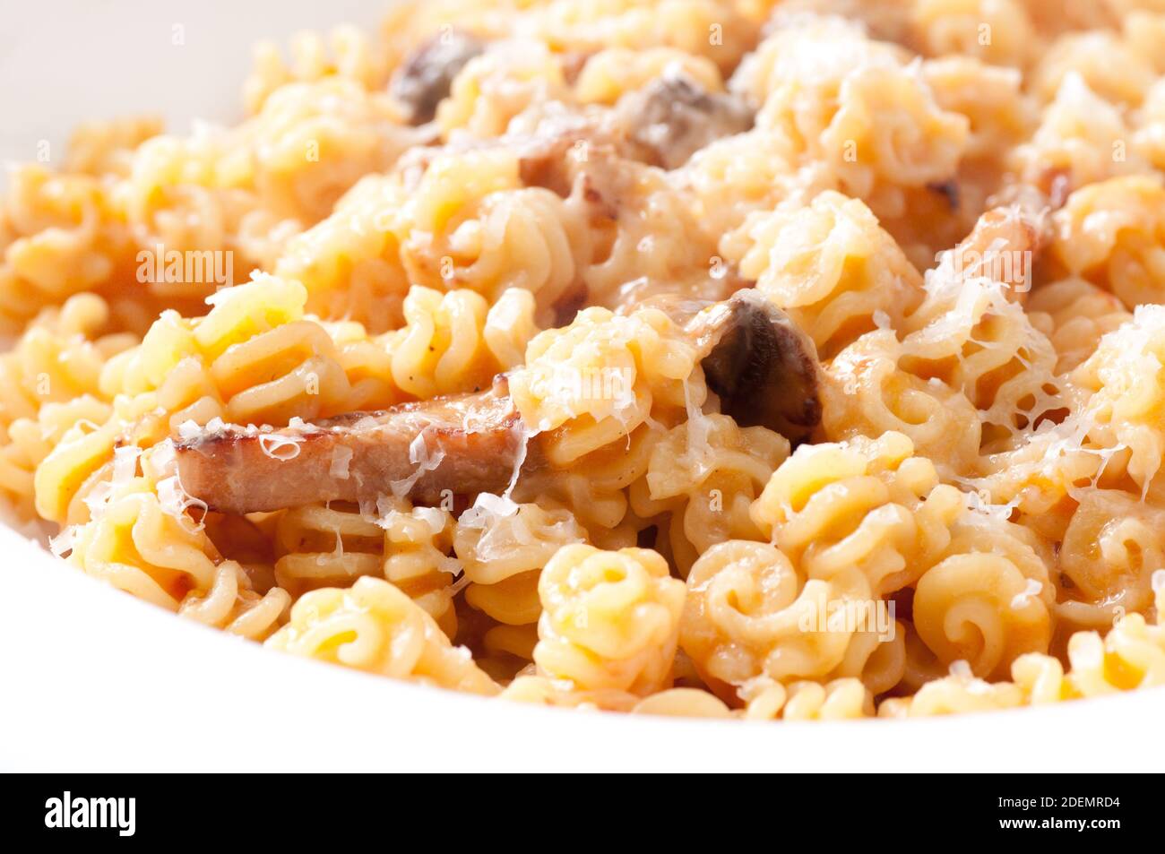 diced irish bacon with radiatore pasta and a heirloom tomato sauce ...