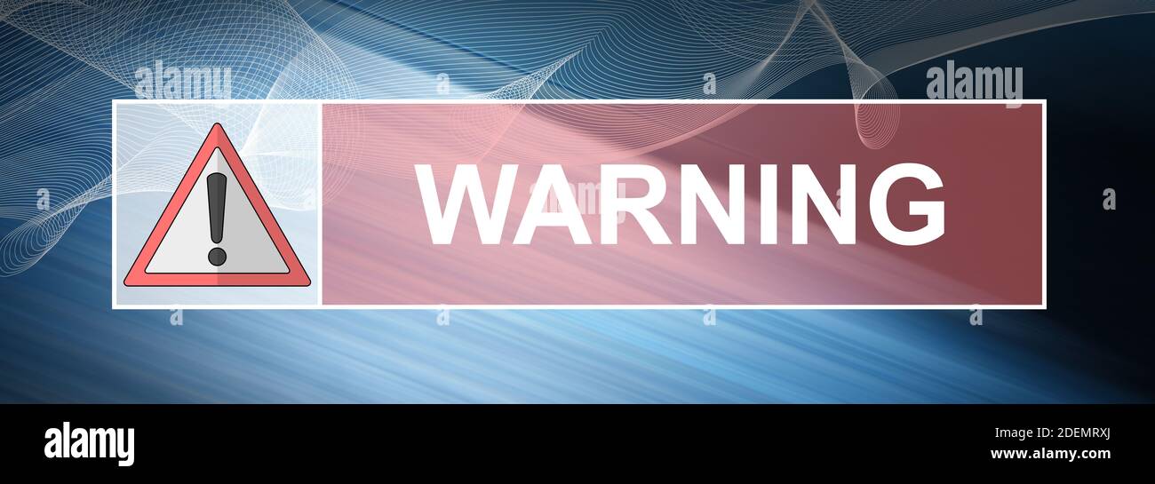 Illustration of a warning concept Stock Photo - Alamy