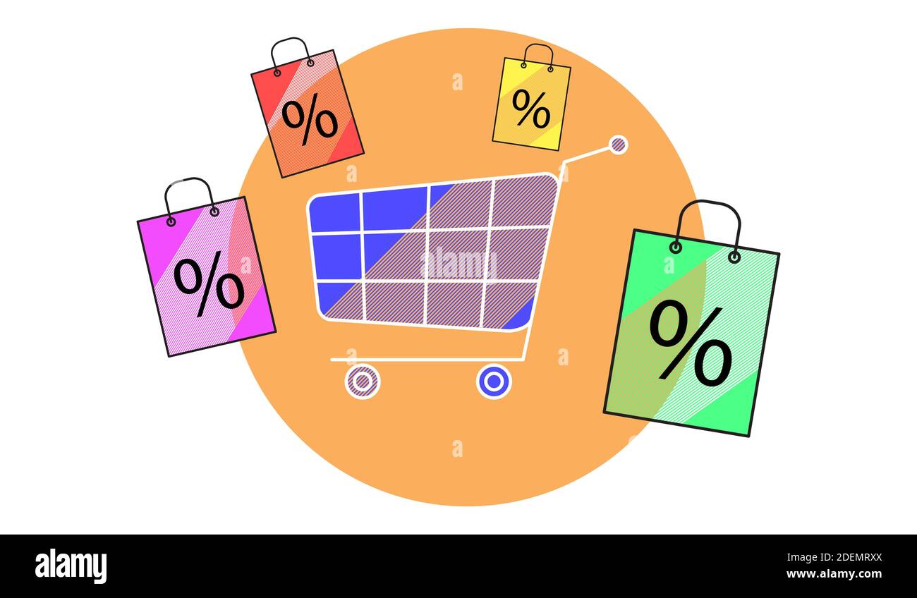 Illustration of a discount concept Stock Photo - Alamy