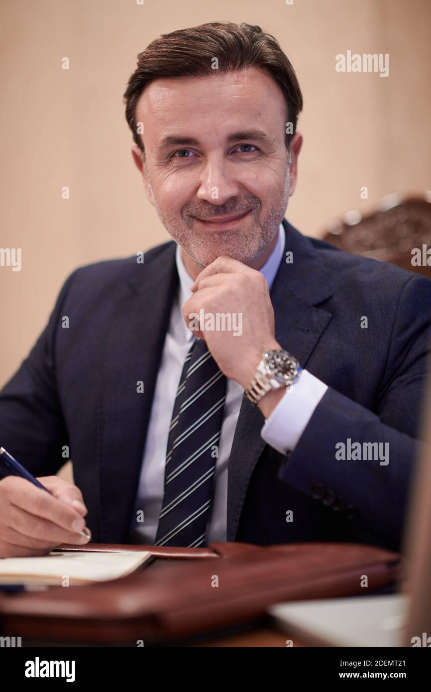 corporate business man at office Stock Photo - Alamy