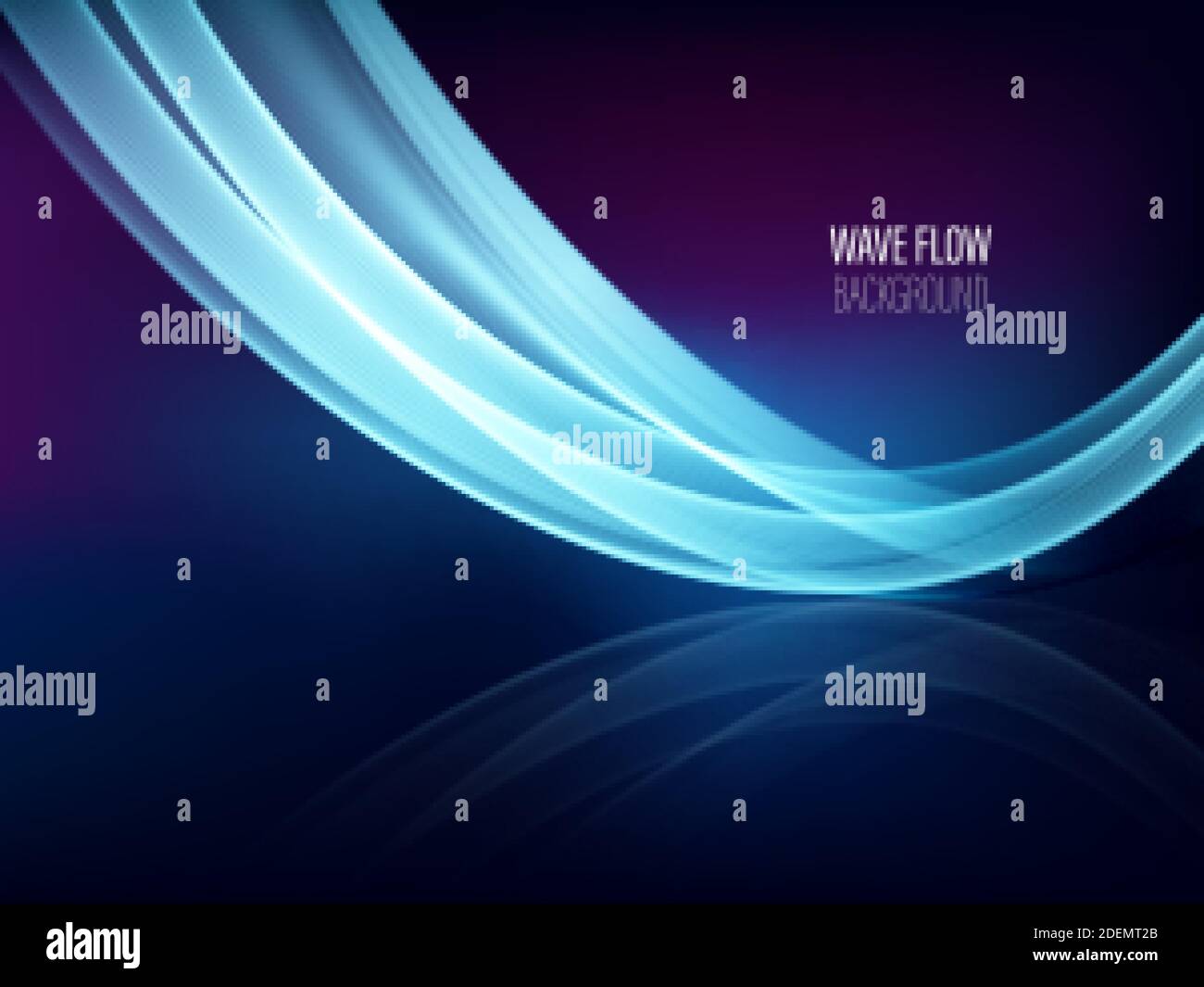 Vector illustration of blue abstract background with blurred magic neon ...